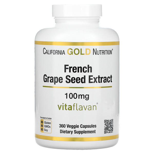California Gold Nutrition, French Grape Seed Extract, VitaFlavan, 100 ...