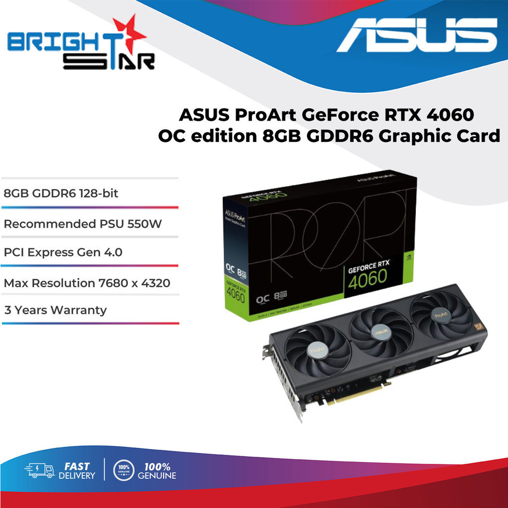 ASUS Pro Art GeForce RTX 4060 OC Edition GDDR6 (8GB) | Shopee Singapore