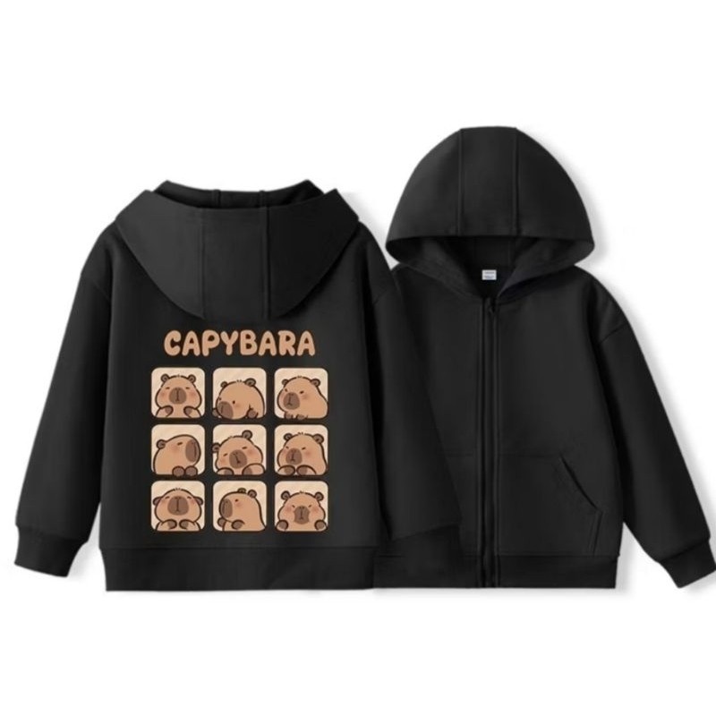 Capybara felt jacket with 9 funny images, loose format for boys and ...