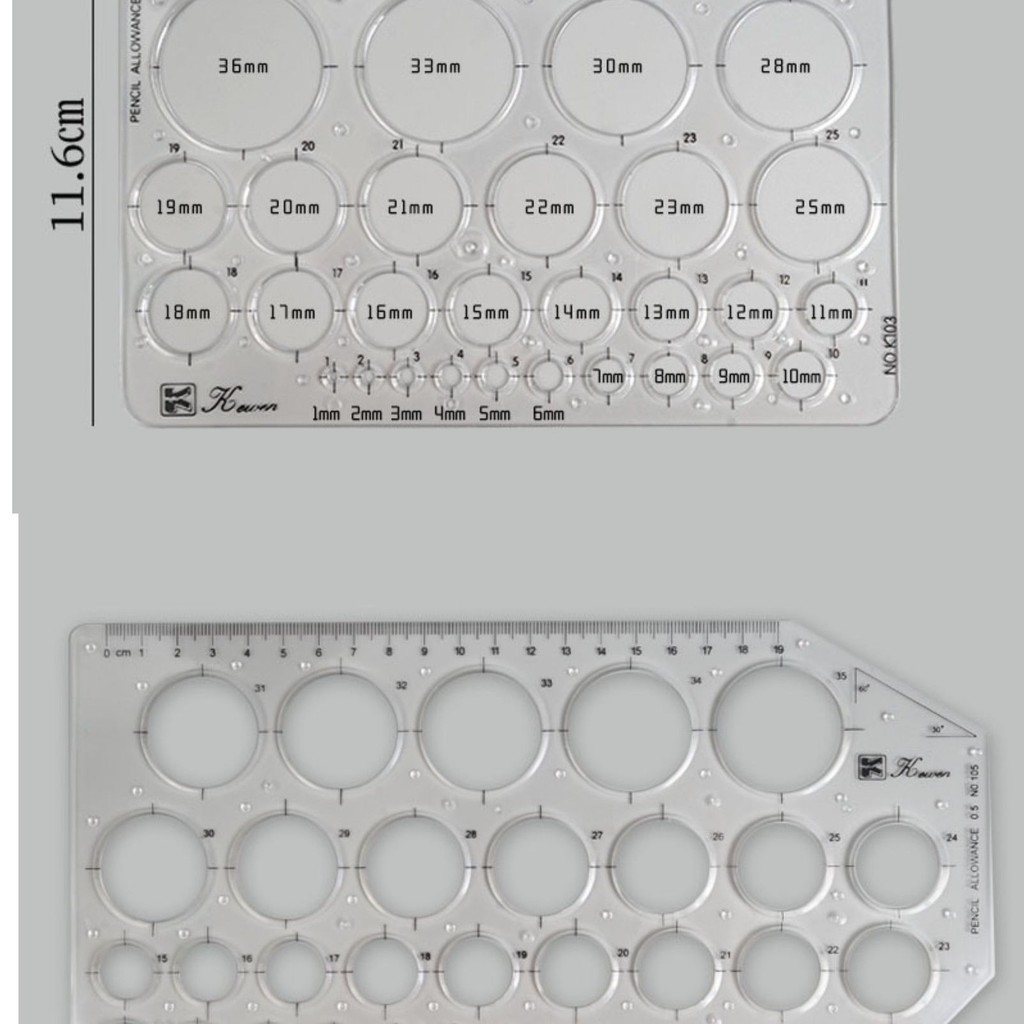 Drawing template ruler, Kewen transparent circle template multi ...