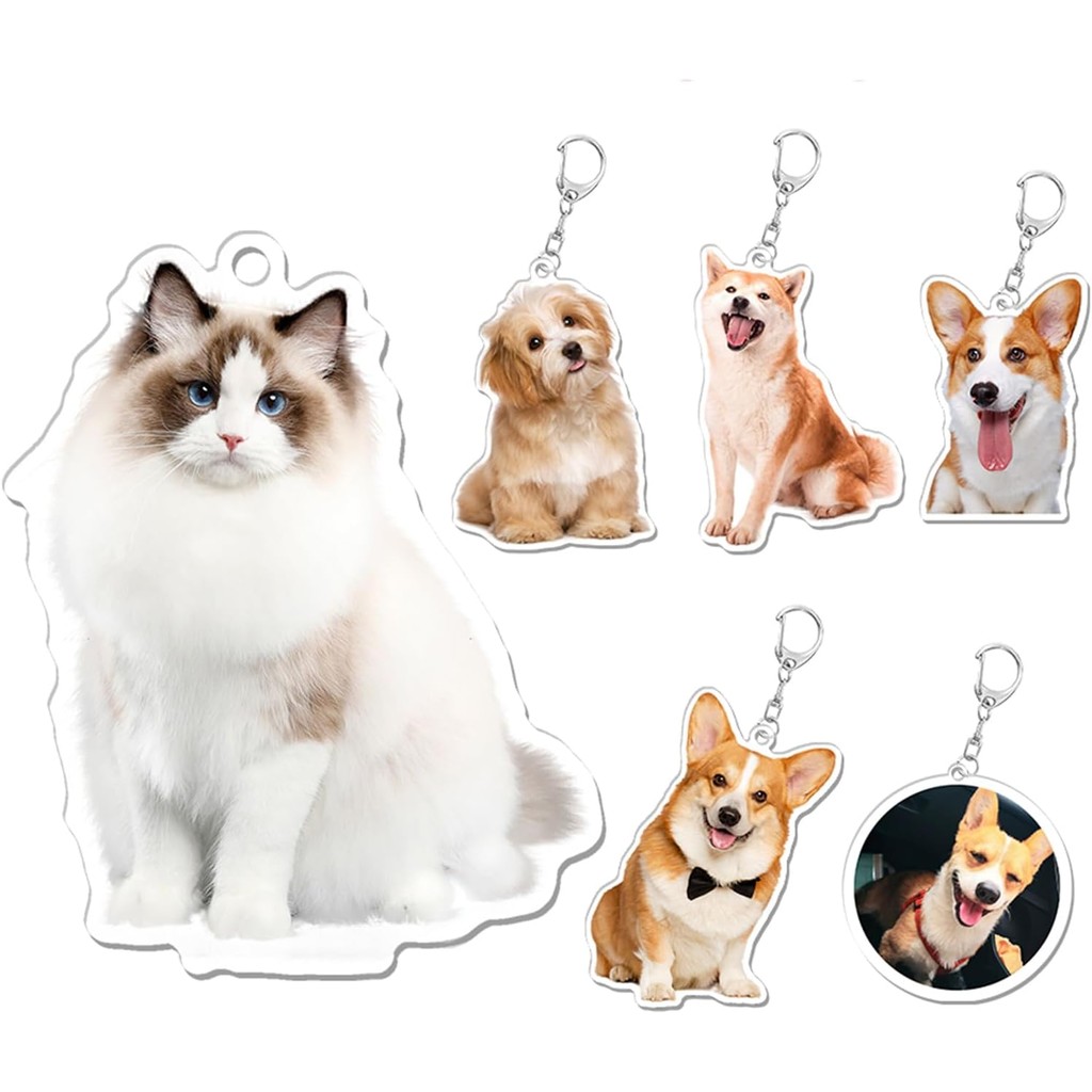 Custom Acrylic Keychain Personalized Pet Photo Keychain Custom Cat ...