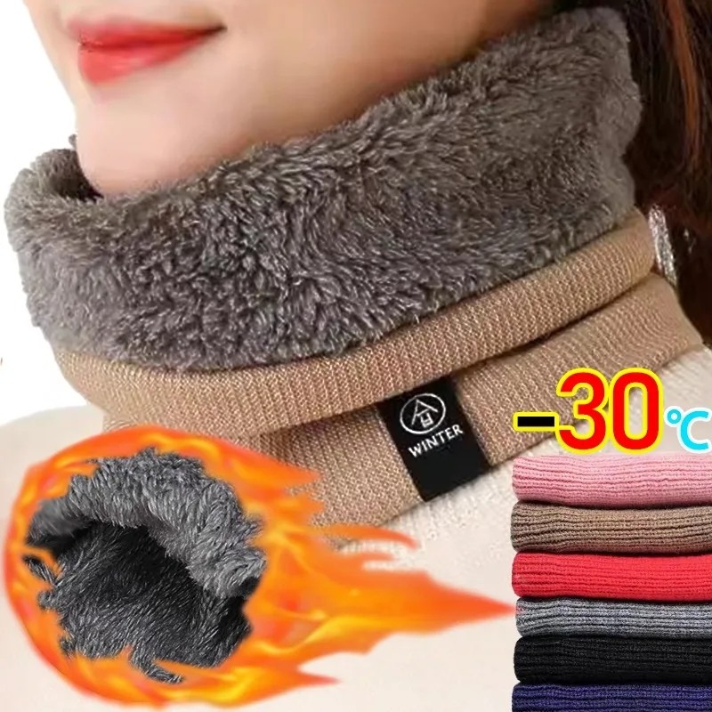 Fashion Soft Knitted Neck Warmer Sport Scarf Women Men Face Cover ...
