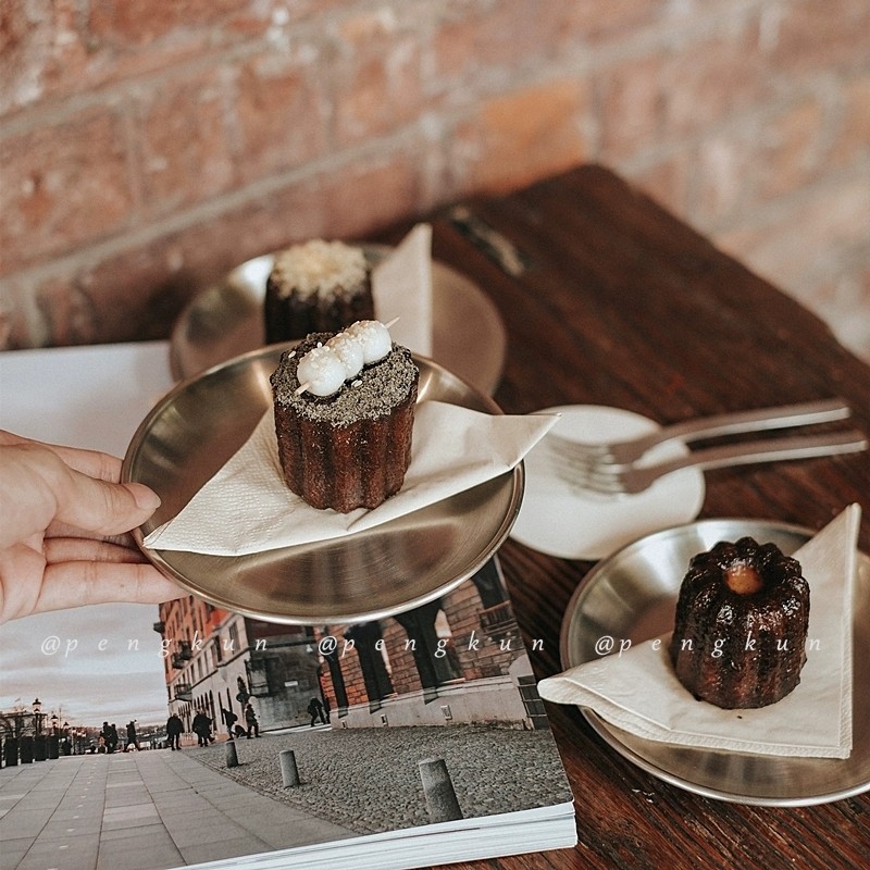 Ins Influencer Dessert Shop Stainless Steel Plate Korean Style Cake ...