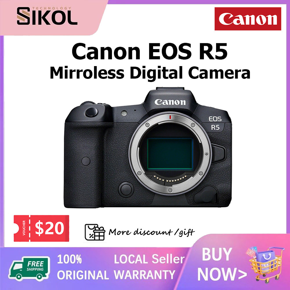 Canon EOS R5 Mirrorless Camera Full-Frame Hybrid Camera 8K Video 45 ...