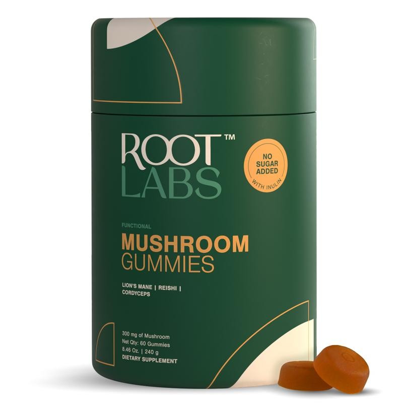 Root Labs Functional Mushroom Gummies | No Added Sugar | 60 ...