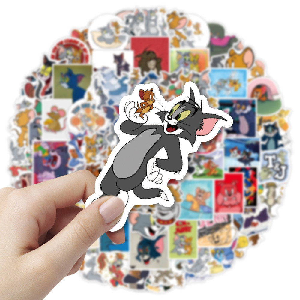 100 Pcs Tom and Jerry Stickers - Classic Cartoon Decals, Perfect for ...