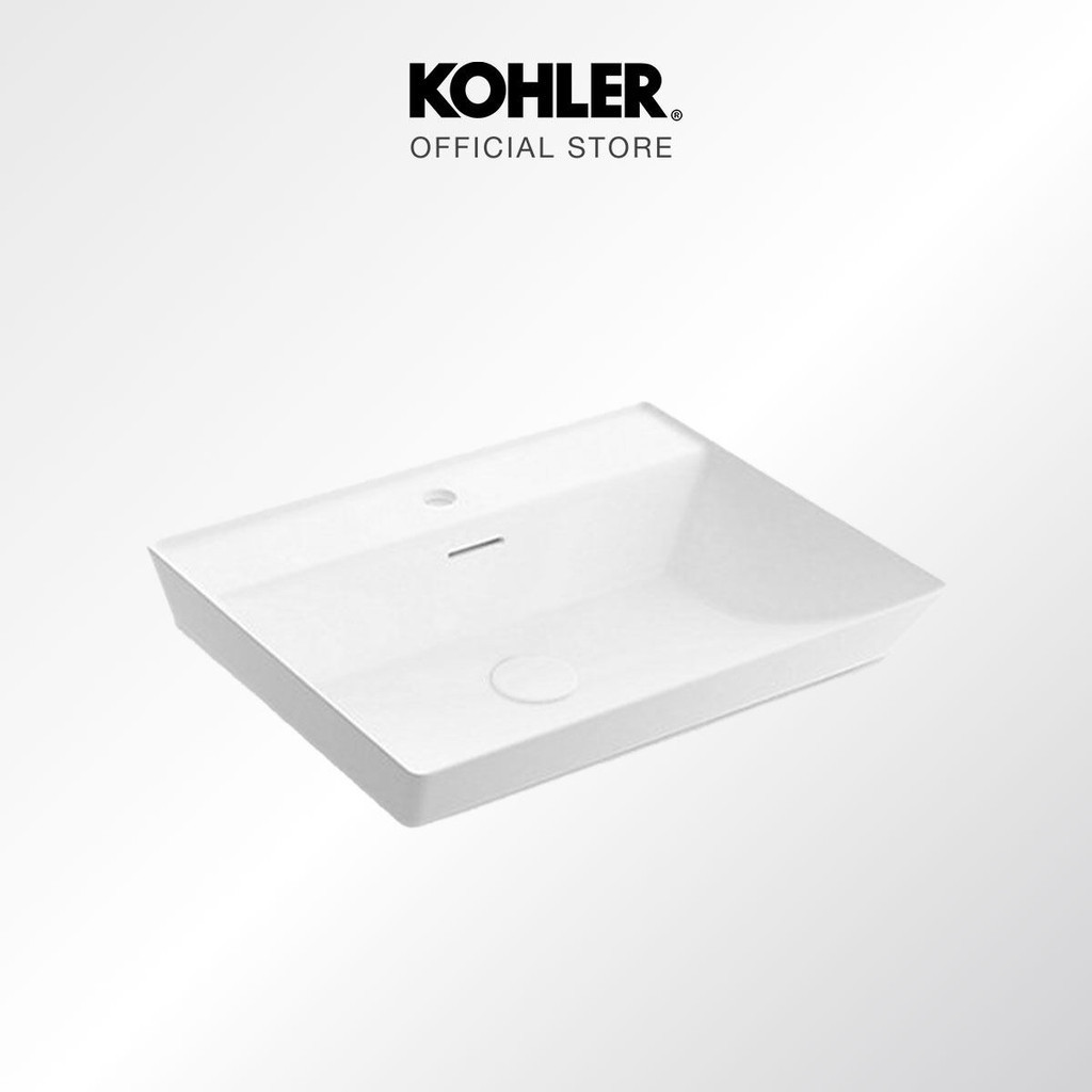 [DBS] Kohler Brazn Rectangle Counter Top Wash Basin (White) | Shopee ...