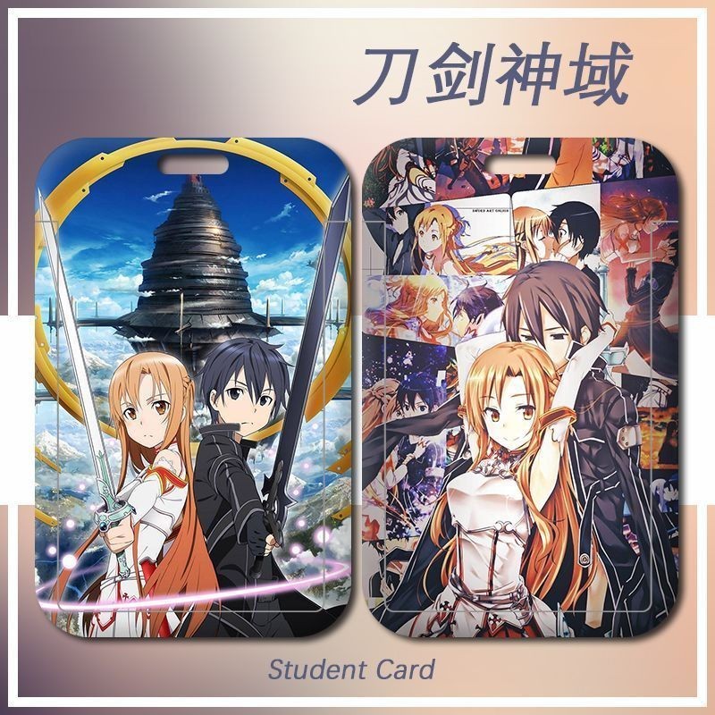 Alicization Custom Card Holder Student's School Badge Bus Card MRT Card ...