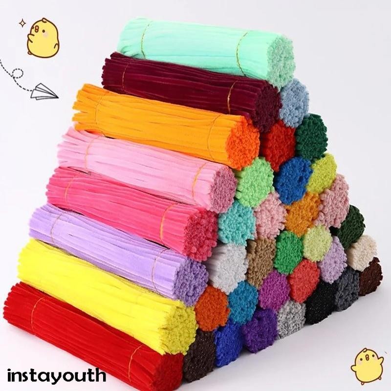 100pcs Chenille Stems Toys DIY Strips Twist Bar anvil Wire craft Pipe ...