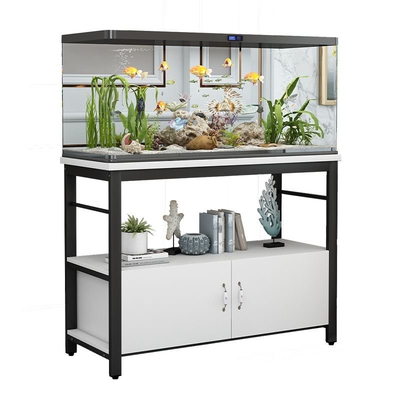 Fish Tank Living Room Home Shelf Fish Tank Bottom Cabinet Metal Bottom ...