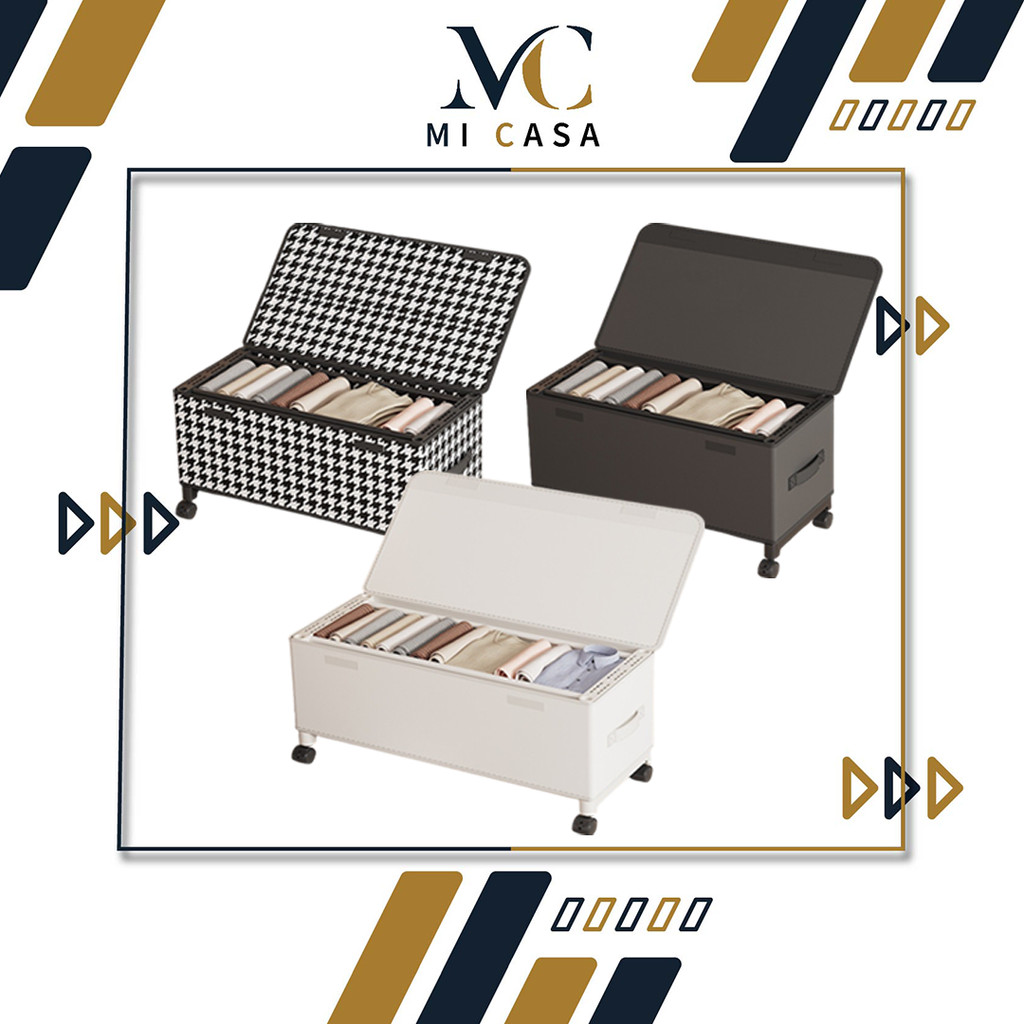 Mi CASA Modern Design Storage Box Dormitory Bed Storage Box With Push ...