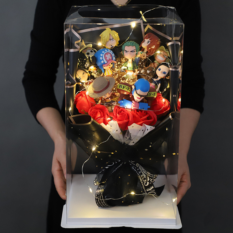 One Piece Hand-Made Luffy Zoro Creative Doll Bouquet Birthday Gift for ...