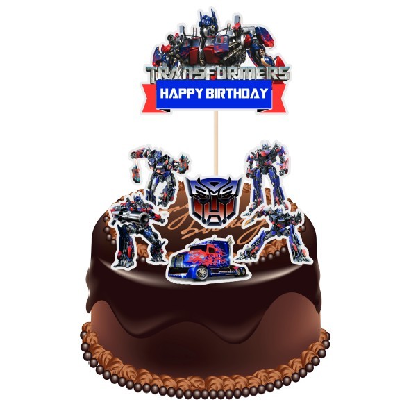 Transformers Optimus Prime Cake Topper (Laminated) | Shopee Singapore