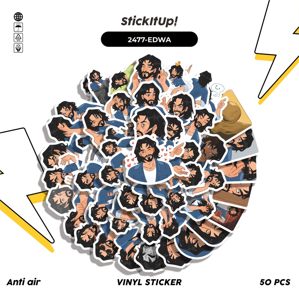 50 Pcs Sticker PACK FUNNY CHARACTER EDWARD THE ACTOR Sticker PACK Cute ...