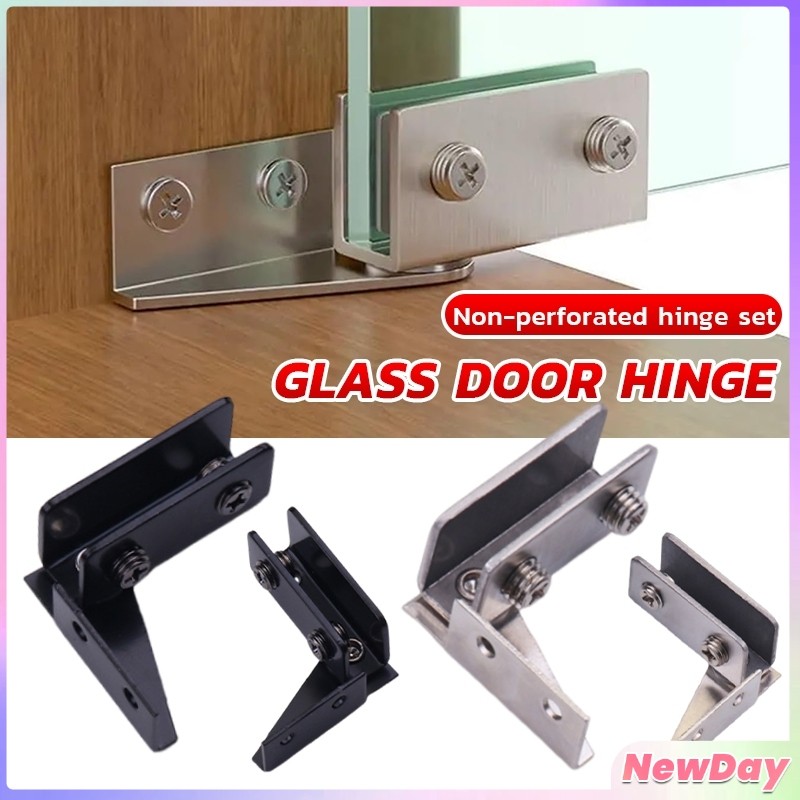 N.D Non-perforated Glass Door Hinge Wine Display Cabinet Hinge Mounted ...