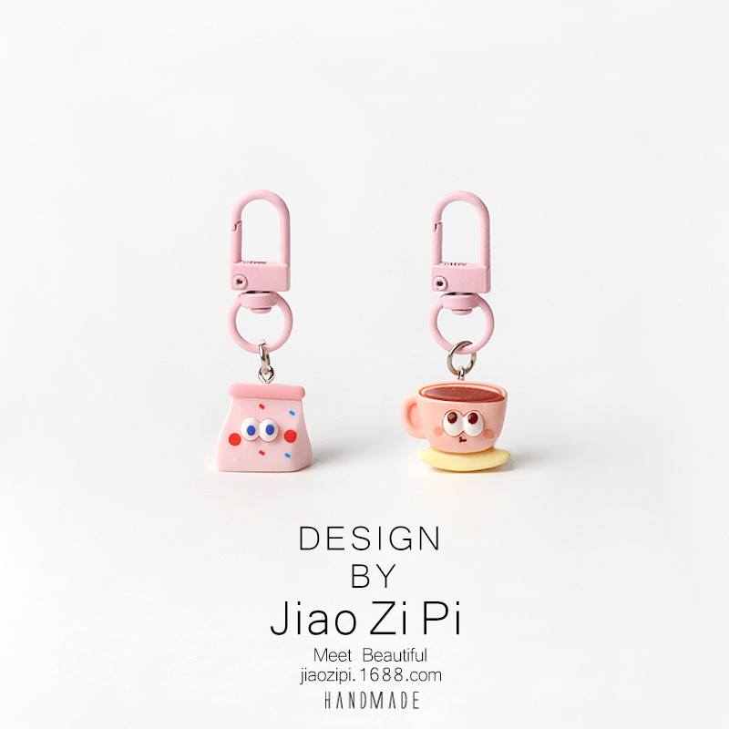 Mini Bread & Snack Keychain – Cute Food-Inspired Pendant for Bag & Keys ...