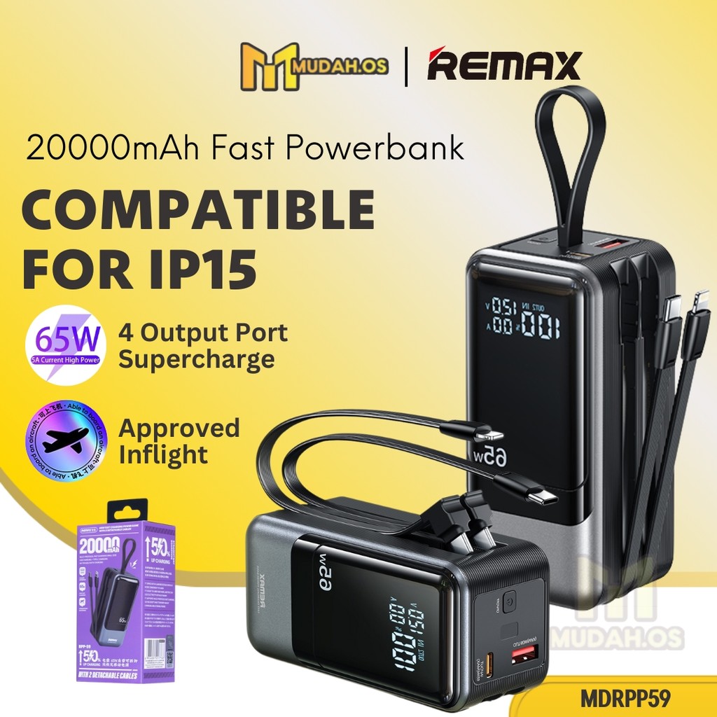 REMAX Original Powerbank power bank Super 65W Fast Charging portable ...