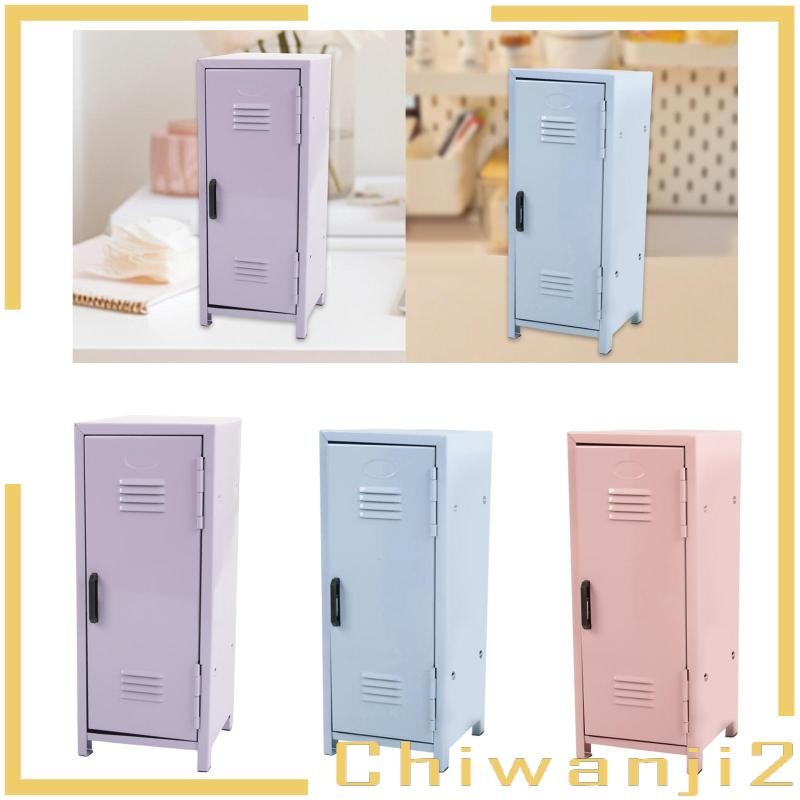 [Chiwanji2] Mini Locker Desk Cabinet with Lock and Key Metal Decorative ...