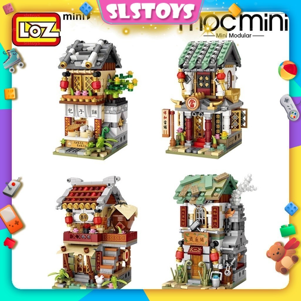 LOZ IDEAS Mini Block Street 1722 / 1723 / 1724 / 1725 Ancient Street ...