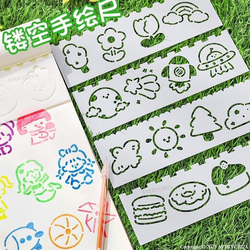 Hand Draw Ruler Cartoon Hand Painted Ruler Stationery Student Drawing ...