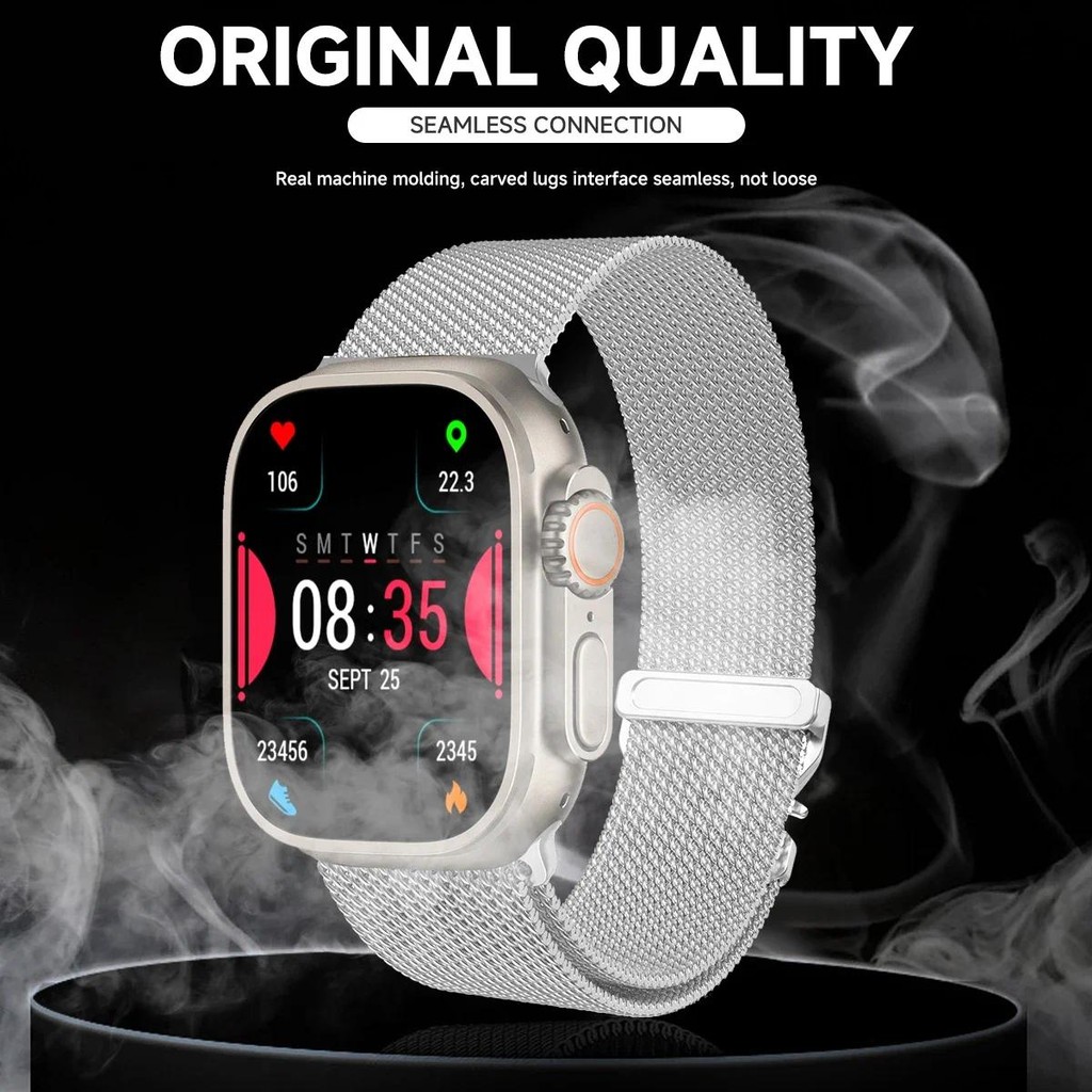 Milanese Loop Strap Band Bracelet for Apple Watch Ultra 2 49 44 45 46mm 41 42 40 Correa Iwatch ...