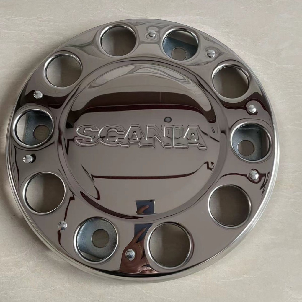 Scania Heavy Truck Hub Cover VOLVO Front Wheel Pedal Ring DAF Stainless ...