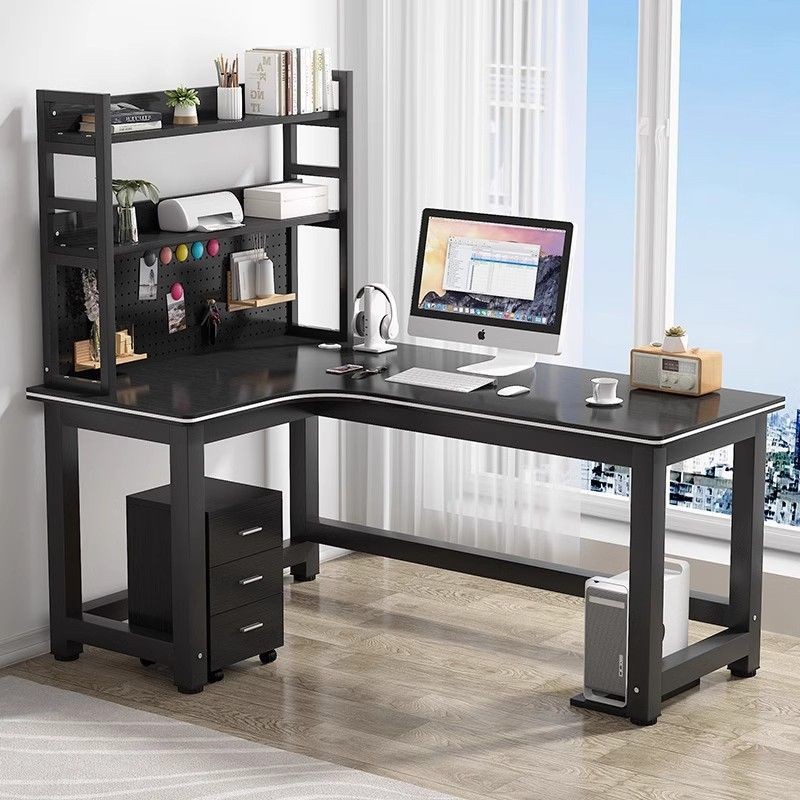 Corner Computer Desk Competition Table Desk Table Bookshelf Study Table ...