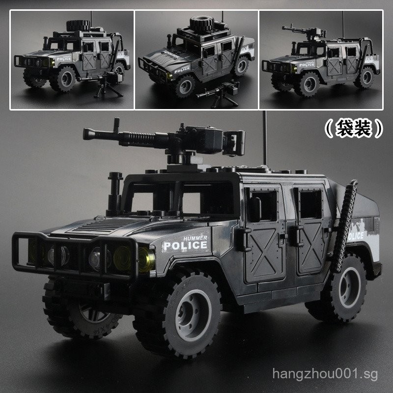 Building Blocks Wrangler Jeep off-Road Vehicle Humvee Model Assembled ...