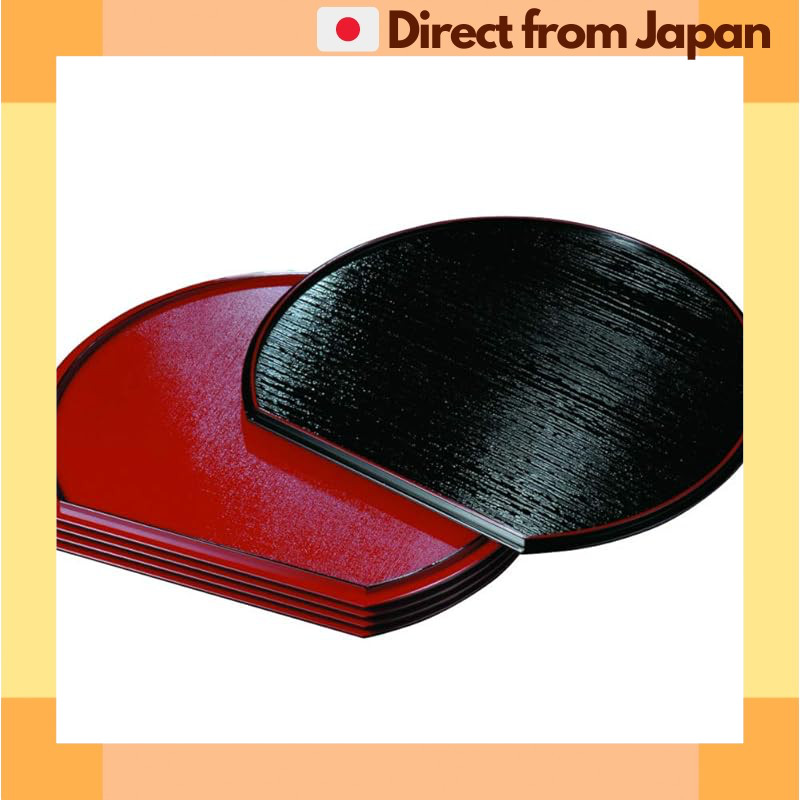 Yamaya Lacquerware Half Moon Trays – Set of 5, traditional Japanese ...