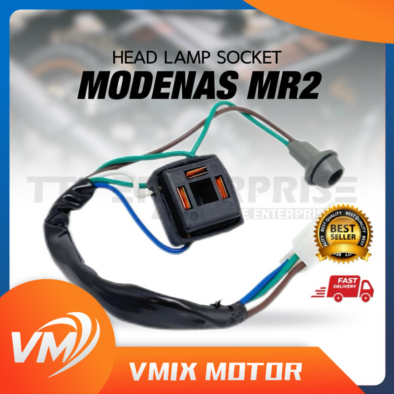MODENAS MR2 HEAD LAMP SOCKET LAMPU SOCKET DEPAN SOCKET FRONT HEAD LIGHT ...