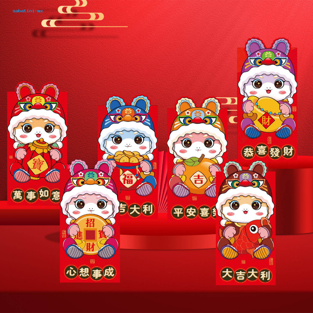 Sa Chinese New Year Envelope Set Festive Money Packet Designs 6pcs ...