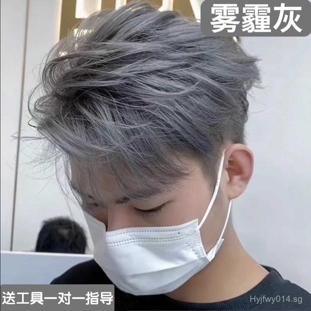 Haze Gray Hair Color Cream2024Fashionable Color Plant Granny Grey Hair ...