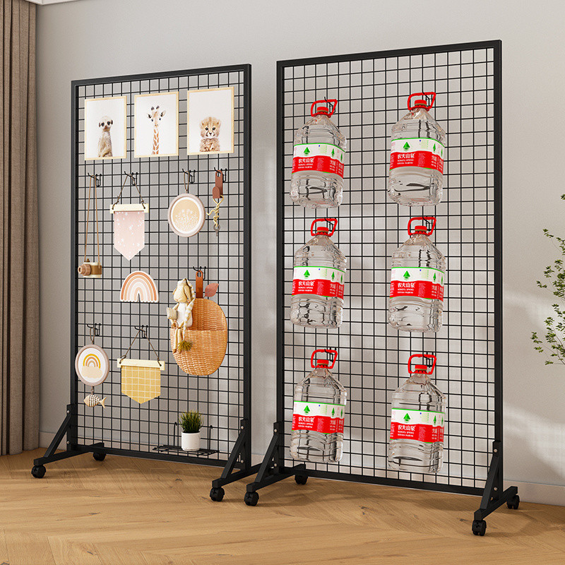 Grid Shelf Iron Mesh Shelf Exhibition Hall Shelf Pictorial Display ...