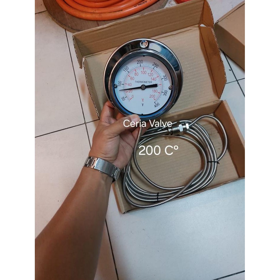 200 Degree Capillary Thermometer Celcius Diameter 4'' x 5 meters 200 ...