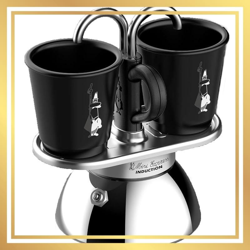 Bialetti mini express 2 cup for induction, IH compatible & direct fire ...