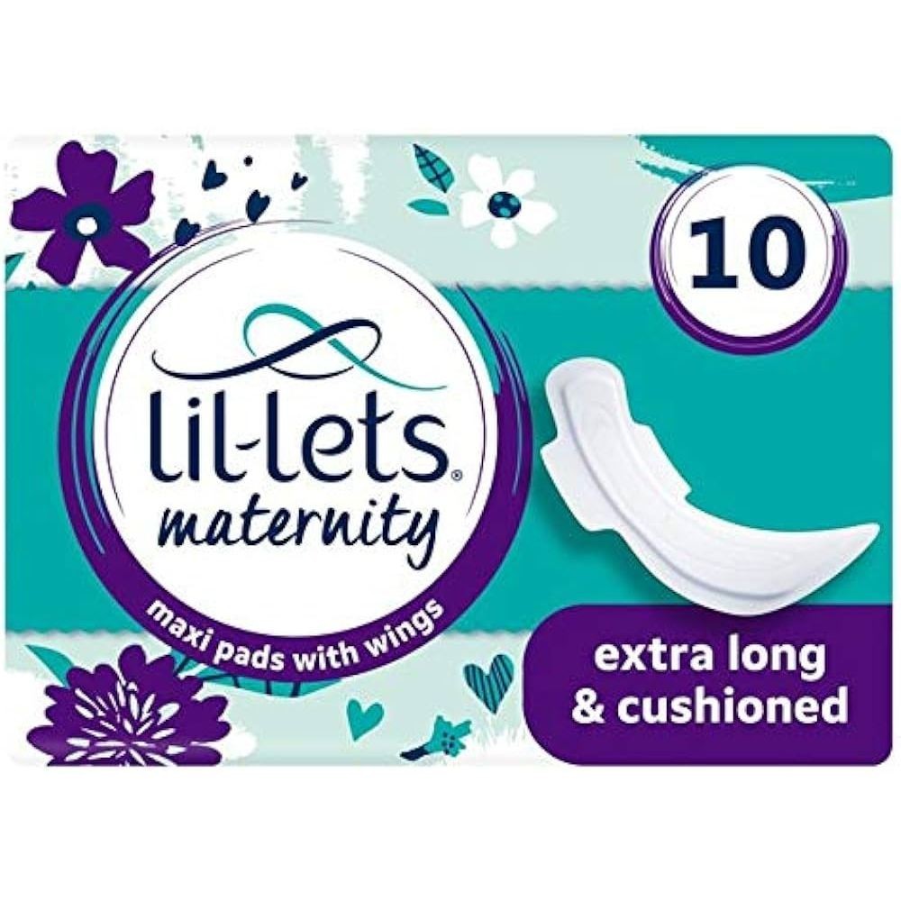 Lil-Lets Maternity Pads, Extra Long Maxi Thick Towels, With Wings, 10 ...