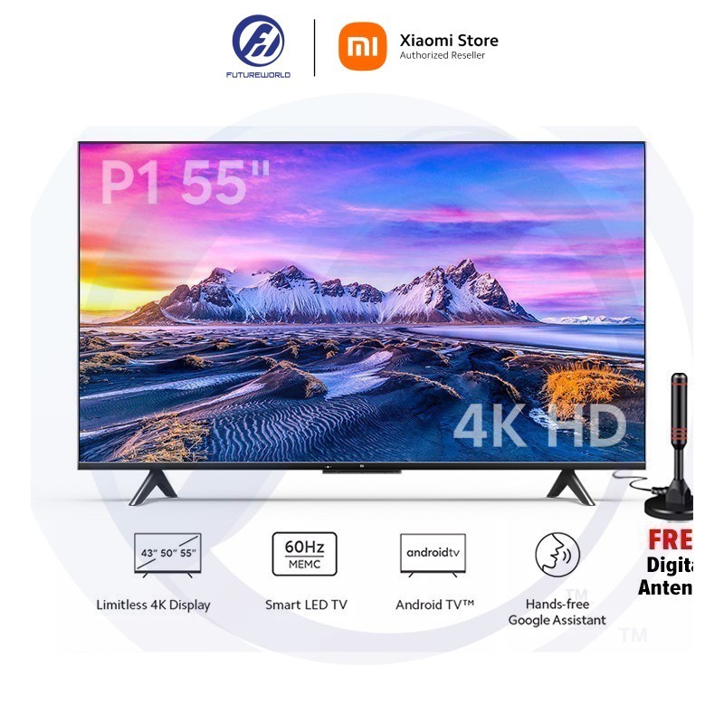 Xiaomi Mi TV P1 55 Inch | Q1E 55 Inch 2023 TV 4K Android TV 4K Ultra HD | Shopee Singapore