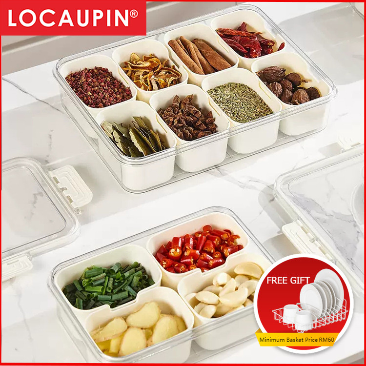 Locaupin Food Storage Containers Stackable Refrigerator Organizer Bins ...