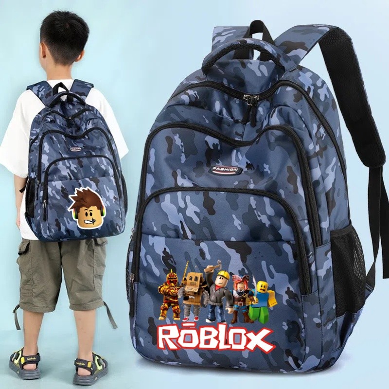 New Roblox backpack for elementary school boys and girls, fashionable ...