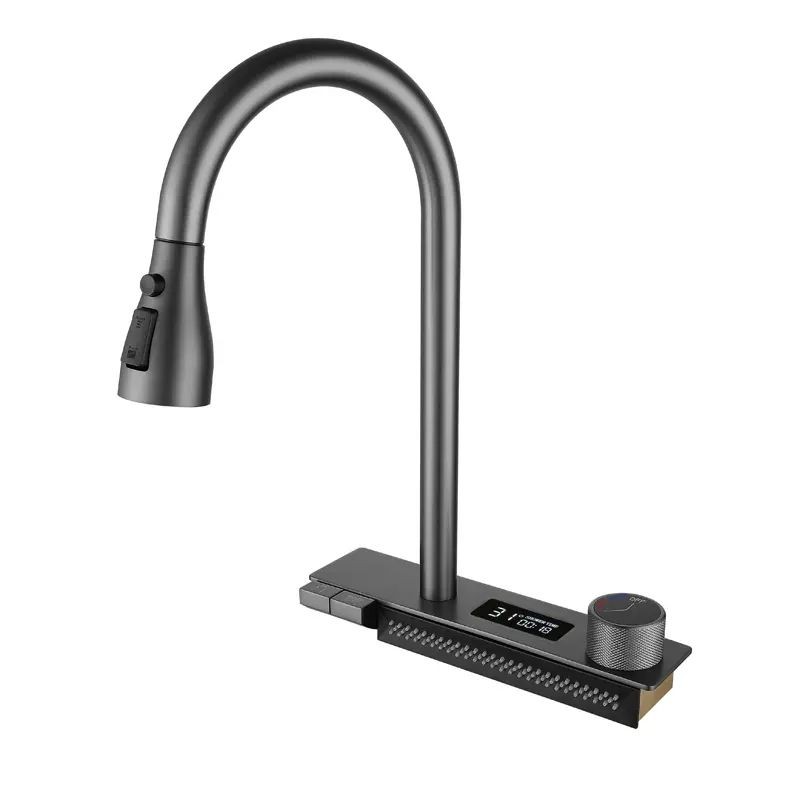 New Kitchen Faucet with Touch Buttons, LED Display, Stainless Steel ...