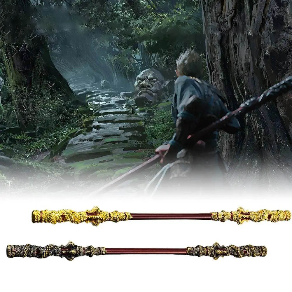 Black Myth: WuKong Weapon Sun Wukong Ruyi Golden Cudgel 22cm Metal Alloy Weapon Model Cosplay ...
