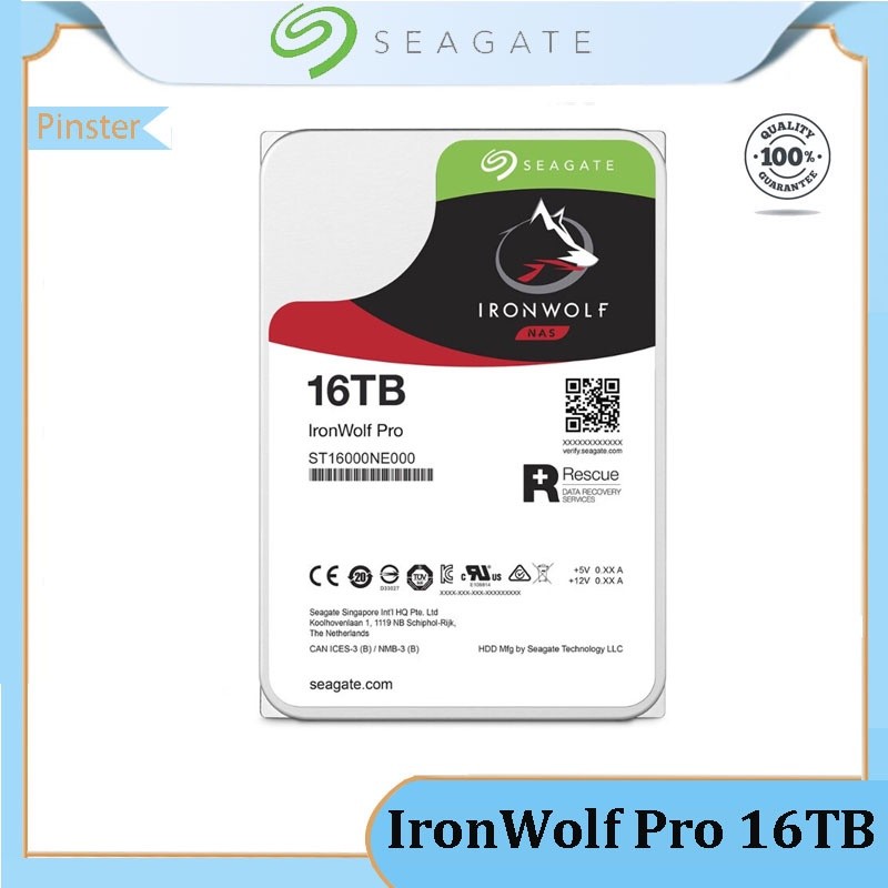 Seagate IronWolf Pro 16TB NAS Drive 7200RPM 256MB Cache SATA 3.5Inch Internal Hard Drive ...