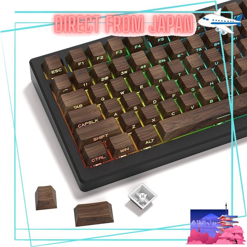 PBT Womier Shine Through Keycaps 132 Keys Keycaps 75% Side Print Dye ...