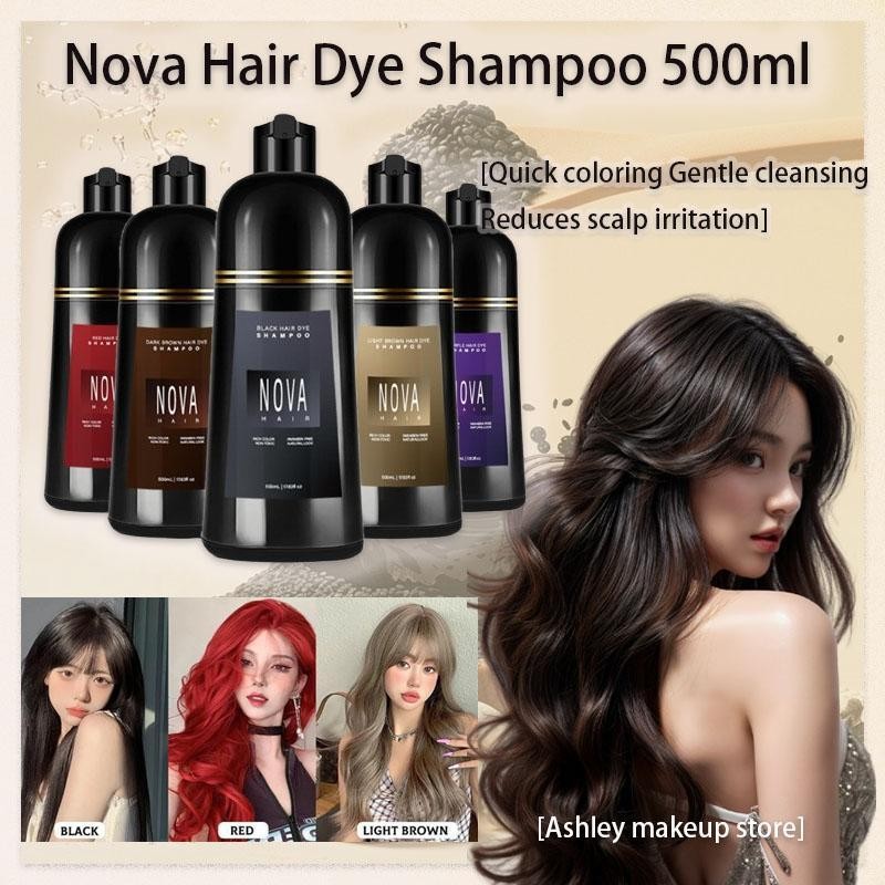 Nova Hair Dye Shampoo 500ml Hair Instant Dye Shampoo Quick Hair ...
