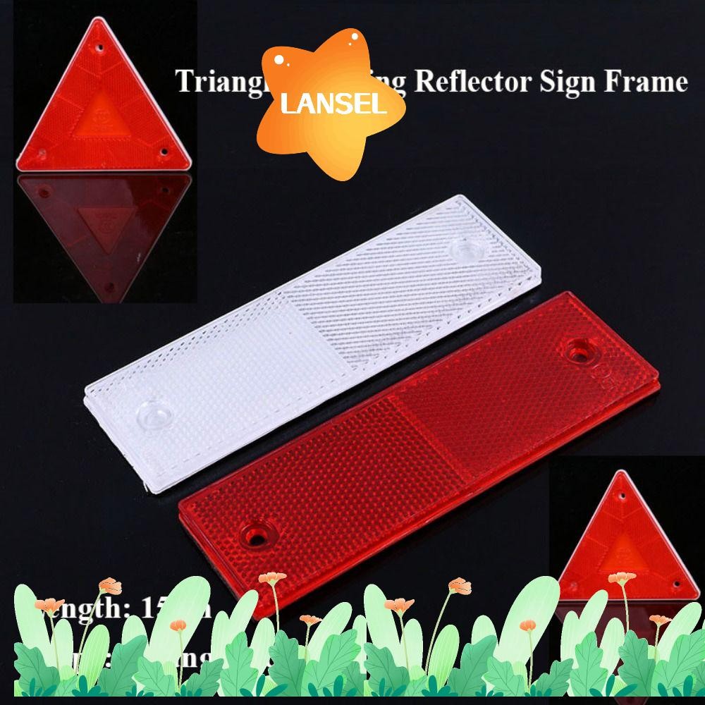 LANSEL Triangle Warning Reflector, 15CM Reflective Sign Board Sign ...