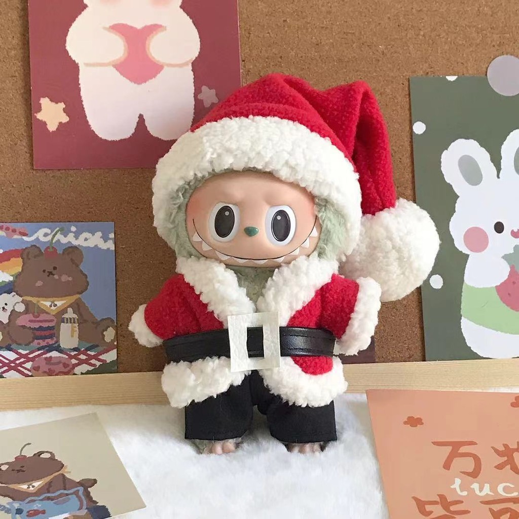 Labbu Christmas Costume Labubu Santa Claus Clothes Doll Clothes Labubu ...