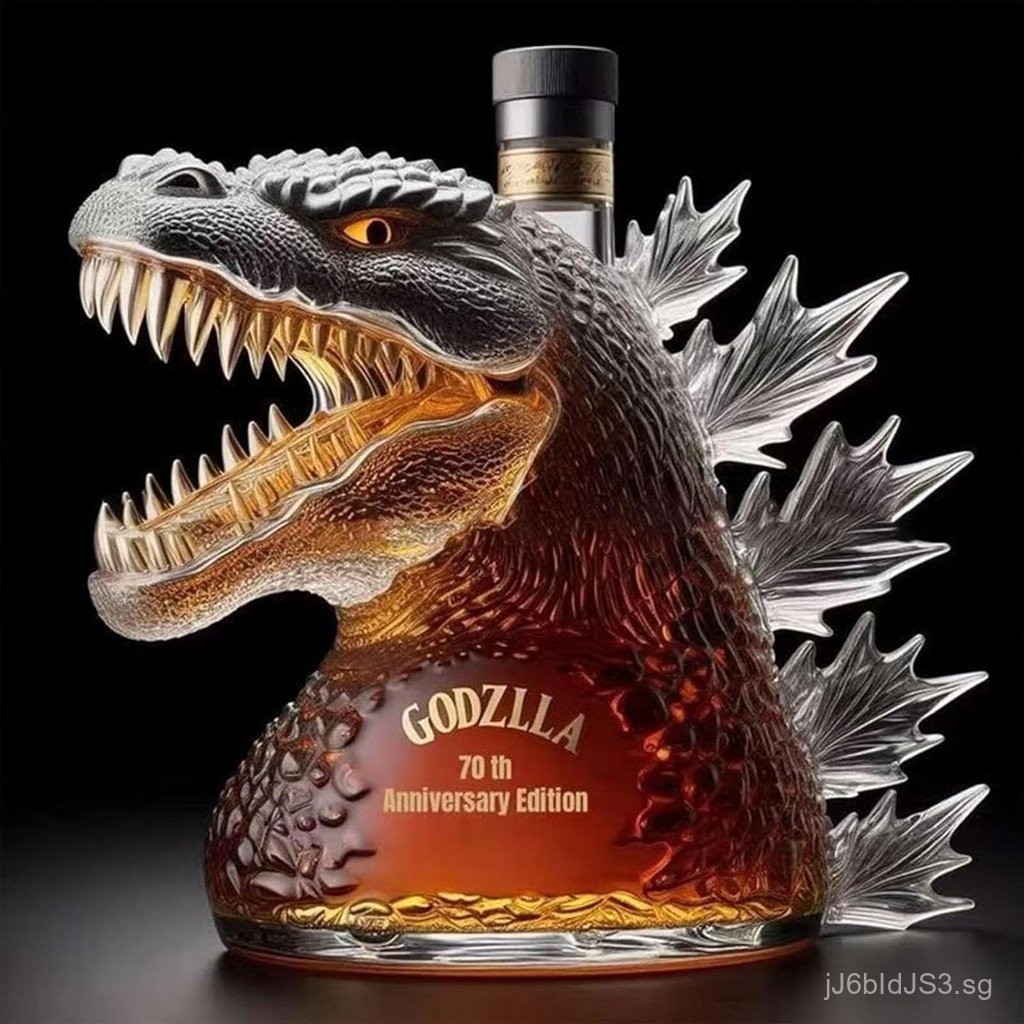 Art Statue, 300ML Whiskey Decanter Bottle Glass, Walking Dinosaur ...