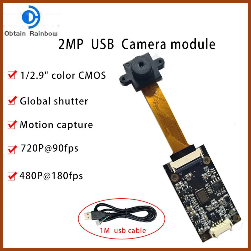 Global Shutter Camera Module 2mp, Og02b10 Usb Webcam Monochrome,high Frame Rate Action Capture ...