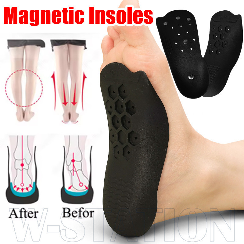 2 Pairs Flat Foot Orthotic Magnetic Insoles - for X/O-Shaped Legs ...