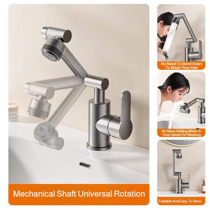 Mechanical arm Basin faucet Robotic arm faucet Say goodbye to bending ...